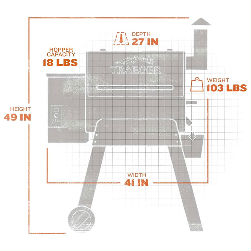 Traeger Grills Pro 22 Electric Grill - Bronze, 572 Square Inches Cook Area